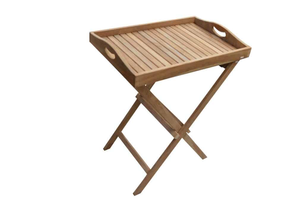 Manchester Bakkebord I Silver Teak - Damborg Havemøbelland